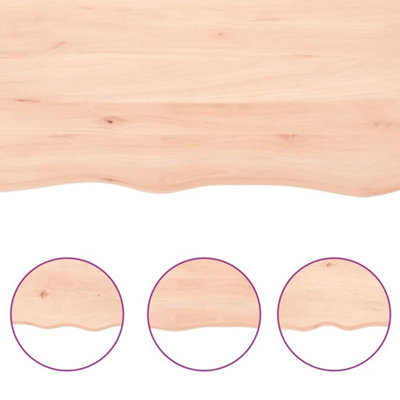 Berkfield Table Top 60x60x2 cm Untreated Solid Wood Oak