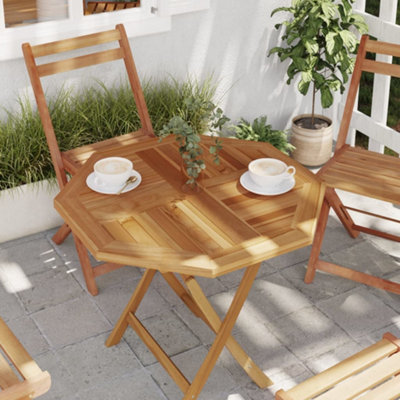 Berkfield Table Top 70x70x2.5 cm Octagonal Solid Wood Teak
