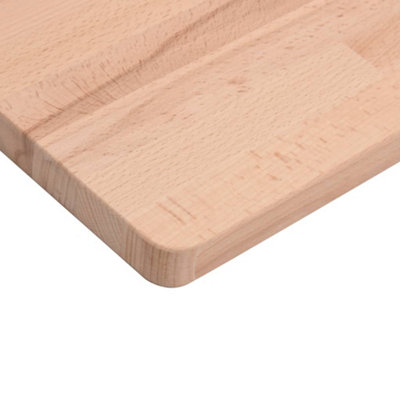 Berkfield Table Top 80x40x1.5 cm Rectangular Solid Wood Beech