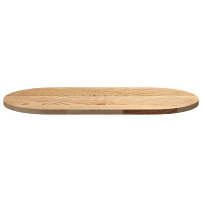 Berkfield Table Top 80x40x2 cm Solid Wood Oak Oval