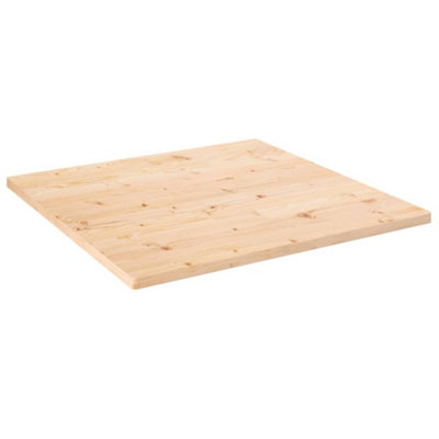 Berkfield Table Top 80x80x2.5 cm Solid Wood Pine Square