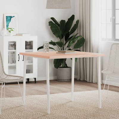Berkfield Table Top 80x80x2.5 cm Square Solid Wood Beech