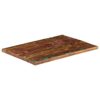 Berkfield Table Top 90x70x2.5 cm Rectangular Solid Wood Reclaimed