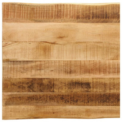 Berkfield Table Top Live Edge 40x40x2.5 cm Solid Wood Rough Mango