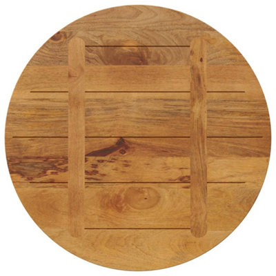 Berkfield Table Top size 70x2.5 cm Round Solid Wood Mango