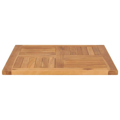 Berkfield Table Top Solid Teak Wood 70x70x2.5 cm
