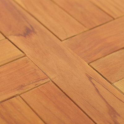 Berkfield Table Top Solid Teak Wood Round 2.5 cm 40 cm