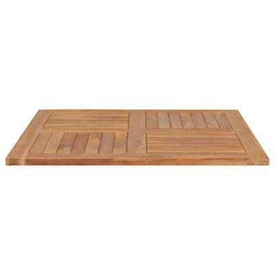 Berkfield Table Top Solid Teak Wood Square 90x90x2.5 cm