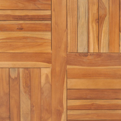 Berkfield Table Top Solid Teak Wood Square 90x90x2.5 cm