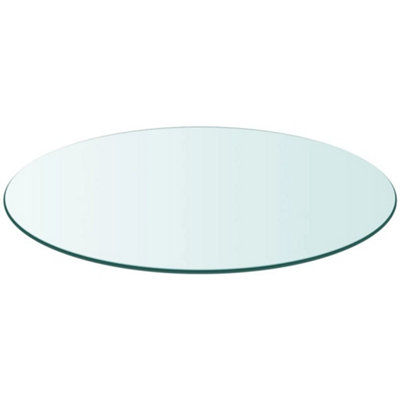 Berkfield Table Top Tempered Glass Round 400 mm