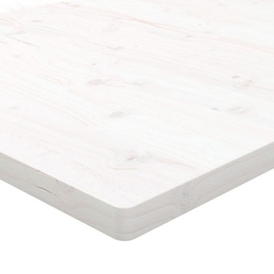 Berkfield Table Top White 100x50x2.5 cm Solid Wood Pine Rectangular