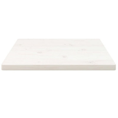 Berkfield Table Top White 50x50x2.5 cm Solid Wood Pine Square