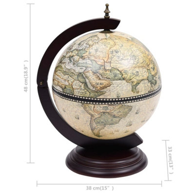BERKFIELD TABLETOP GLOBE BAR WINE STAND EUCALYPTUS WOOD GREEN