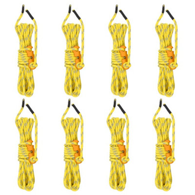 Berkfield Tent Guy Ropes with Spanners Reflective 8 pcs 4 m 4 mm