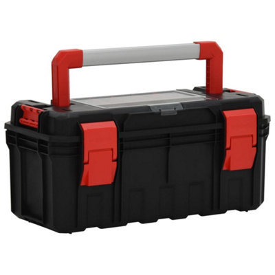Berkfield Tool Box Black and Red 55x28x26.5 cm | DIY at B&Q