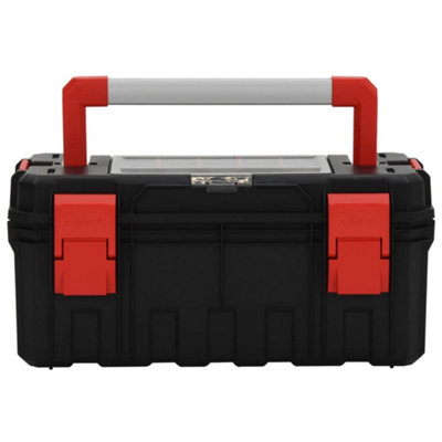Berkfield Tool Box Black and Red 55x28x26.5 cm | DIY at B&Q