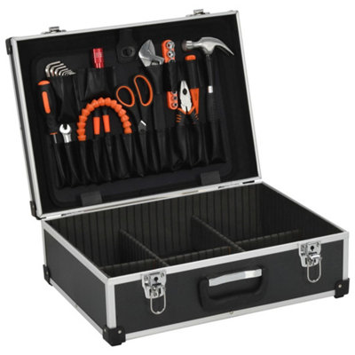 Berkfield Tool Suitcase 46x33x16 cm Black Aluminium