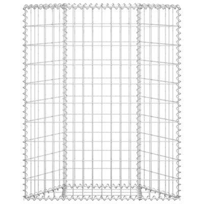 Berkfield Trapezium Gabion Raised Bed Galvanised Steel 80x20x100 cm