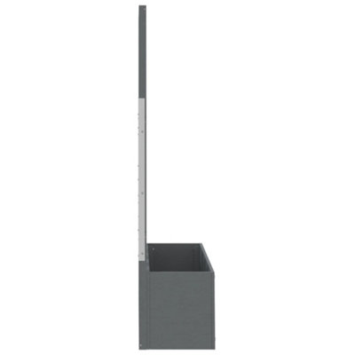 Berkfield Trellis Planters 2 pcs Grey 65x33x135 cm WPC