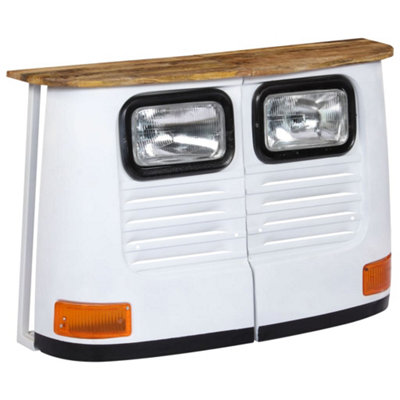 Berkfield Truck Sideboard Solid Mango Wood White