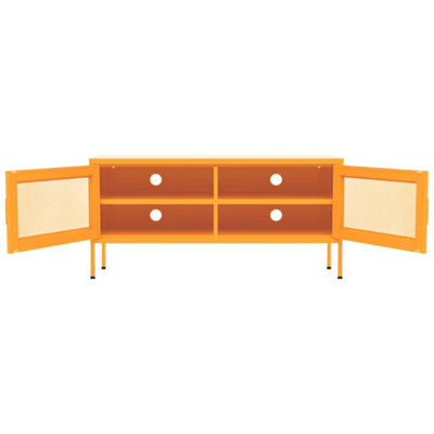 Berkfield TV Cabinet Mustard Yellow 105x35x50 cm Steel
