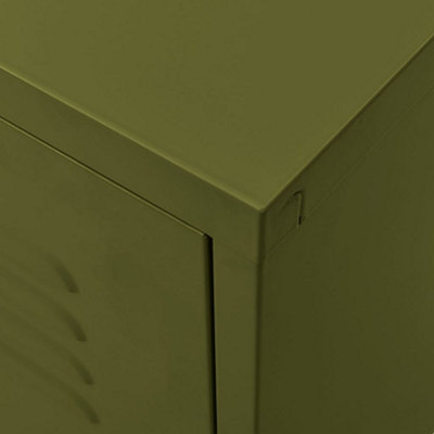 Berkfield TV Cabinet Olive Green 105x35x50 cm Steel