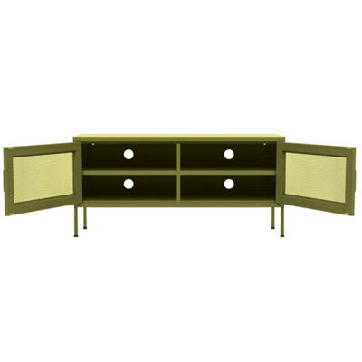 Berkfield TV Cabinet Olive Green 105x35x50 cm Steel