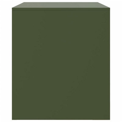 Berkfield TV Cabinet Olive Green 67x39x44 cm Steel