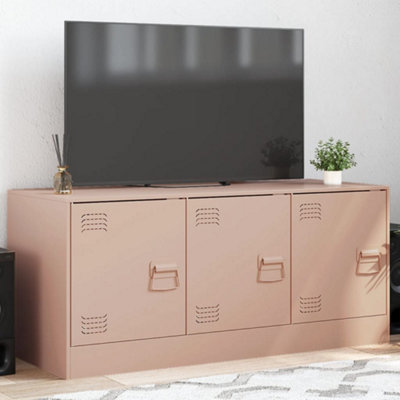 Berkfield TV Cabinet Pink 99x39x44 cm Steel