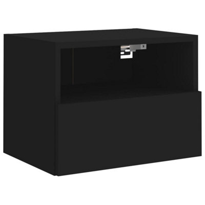 Berkfield TV Wall Cabinets 2 pcs Black 40x30x30 cm Engineered Wood