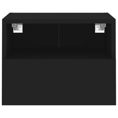 Berkfield TV Wall Cabinets 2 pcs Black 40x30x30 cm Engineered Wood