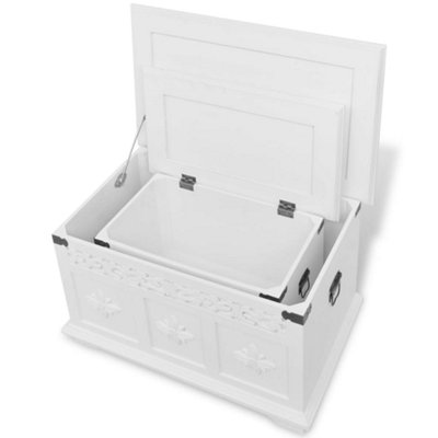 Berkfield Two Piece Storage Chest Set White
