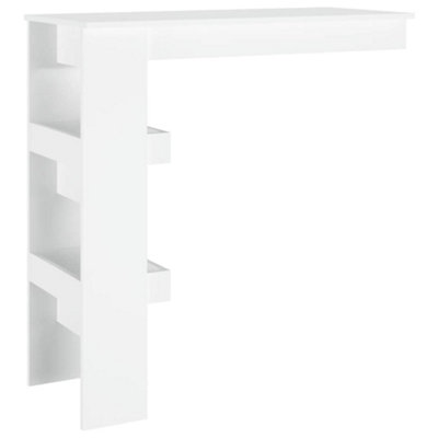 Berkfield Wall Bar Table White 102x45x103.5 cm Engineered Wood