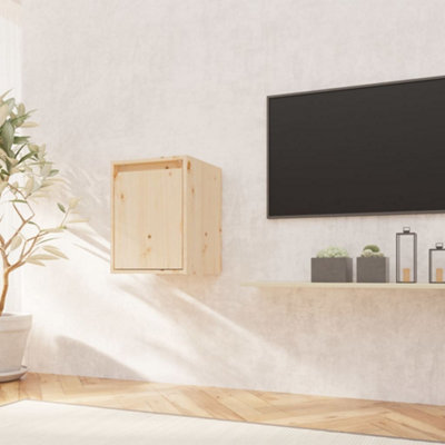 Berkfield Wall Cabinet 30x30x40 cm Solid Wood Pine