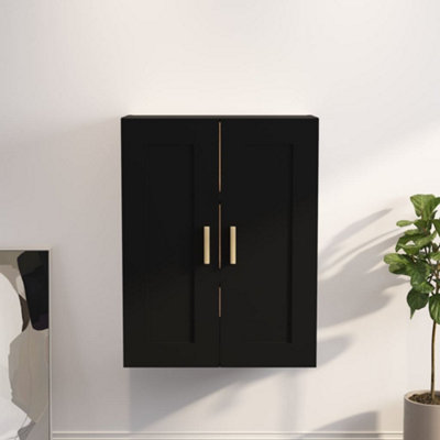 Berkfield Wall Cabinet Black 69.5x32.5x90 cm Engineered Wood | DIY at B&Q