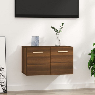 Berkfield Wall Cabinet Brown Oak 60x36.5x35 cm Engineered Wood | DIY at B&Q