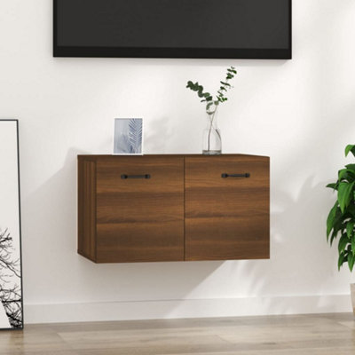 Berkfield Wall Cabinet Brown Oak 60x36.5x35 cm Engineered Wood | DIY at B&Q