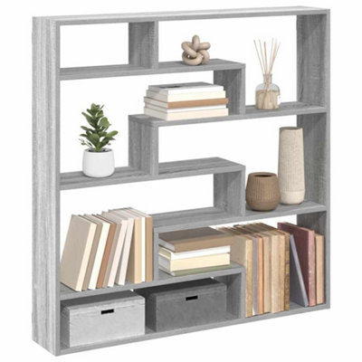 Berkfield Wall Cube Shelf 7 Compartments Grey Sonoma Engineered Wood