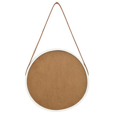 Berkfield Wall Mirror with Strap 40 cm White