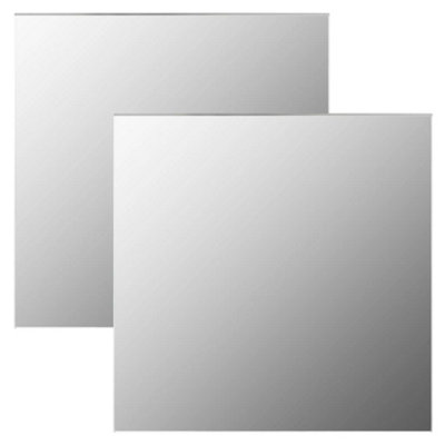 Berkfield Wall Mirrors 2 pcs 50x50 cm Square Glass | DIY at B&Q