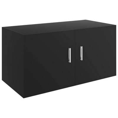 Berkfield Wall Mounted Cabinet Black 80x39x40 cm Engineered Wood