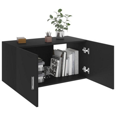 Berkfield Wall Mounted Cabinet Black 80x39x40 cm Engineered Wood