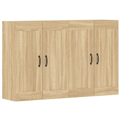 Berkfield Wall Mounted Cabinets 2 pcs Sonoma Oak Engineered Wood | DIY ...