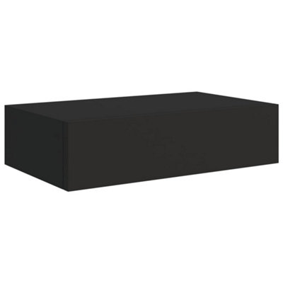 Berkfield Wall-mounted Drawer Shelves 2 pcs Black 40x23.5x10cm MDF