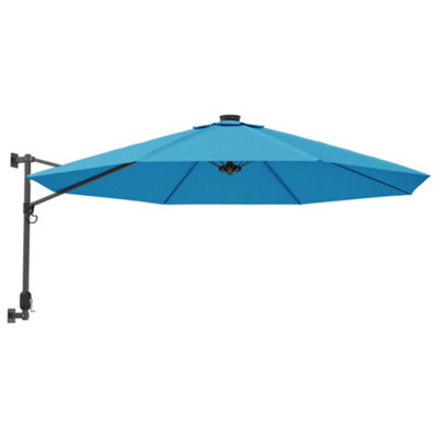 Berkfield Wall-mounted Parasol Sea Blue 290 cm