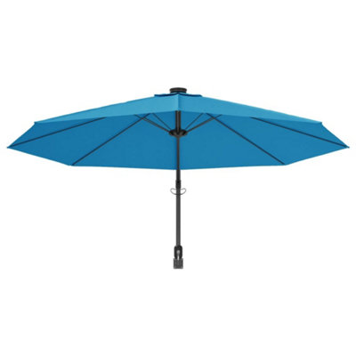 Berkfield Wall-mounted Parasol Sea Blue 290 cm