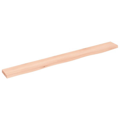 BERKFIELD WALL SHELF 100X10X2 CM UNTREATED SOLID WOOD OAK