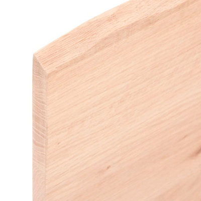 BERKFIELD WALL SHELF 100X10X2 CM UNTREATED SOLID WOOD OAK
