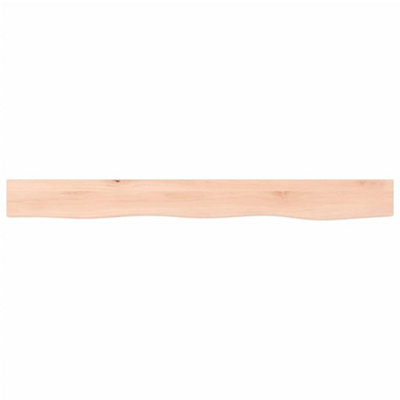 Berkfield Wall Shelf 100x10x4 cm Untreated Solid Wood Oak