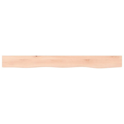 Berkfield Wall Shelf 100x10x6 cm Untreated Solid Wood Oak